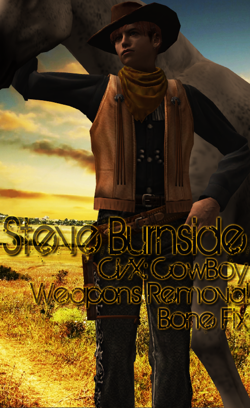 Steve Burnside Cowboy UPDATED by a-m-b-e-r-w-o-l-f on DeviantArt