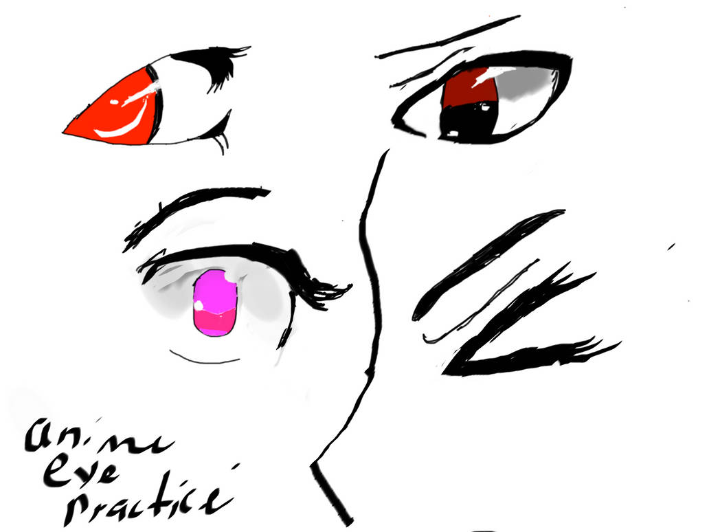 Anime Eye Practice 1 by SpukOClock on DeviantArt