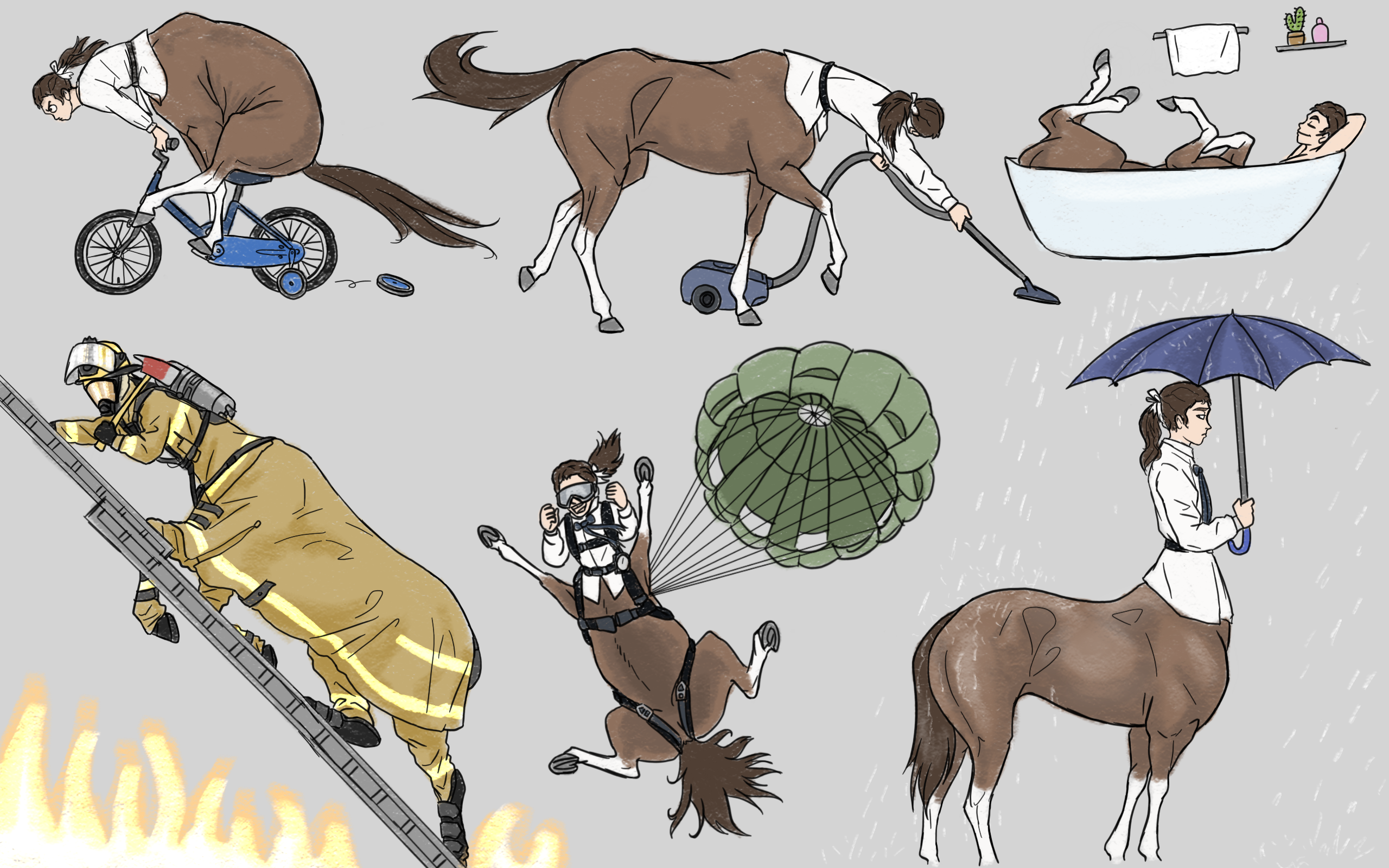 Have you ever seen a skydiving centaur? by Jananjuda on DeviantArt