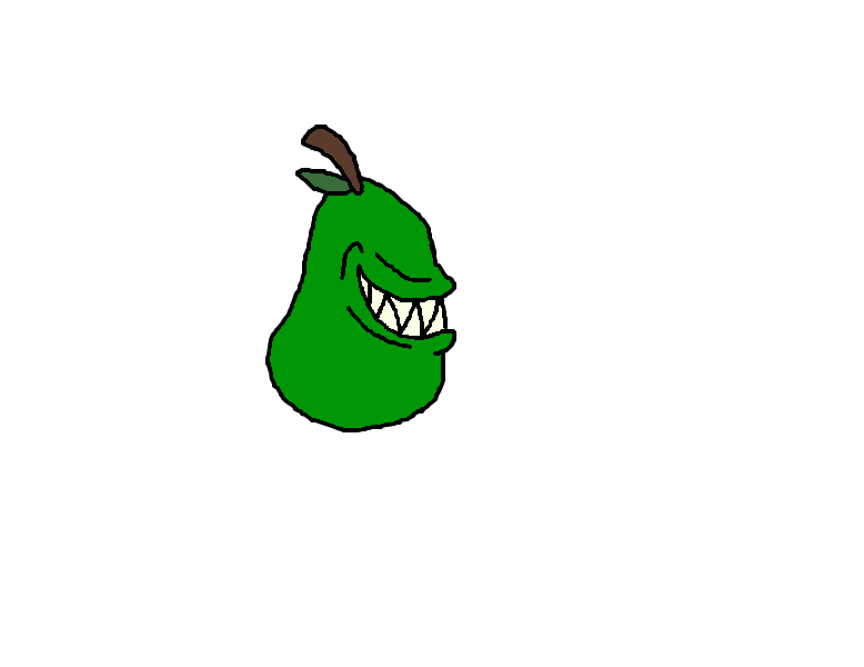 Biting monster pear by ChaosAlphaAndOmega on DeviantArt