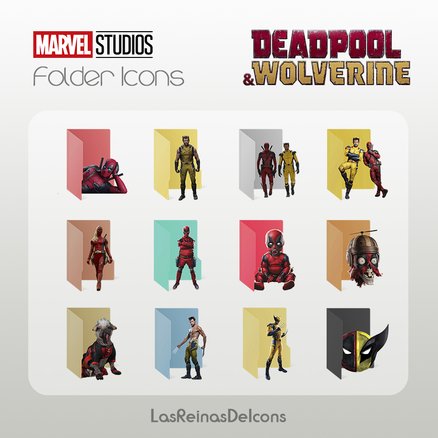 Deadpool and Wolverine Folder Icons by LasReinasDeIcons on DeviantArt