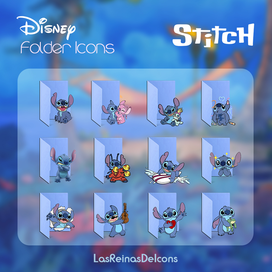 Stitch Folder Icons by LasReinasDeIcons on DeviantArt