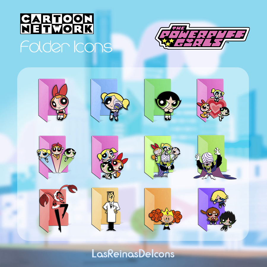 Powerpuff Girls Folder Icons by LasReinasDeIcons on DeviantArt