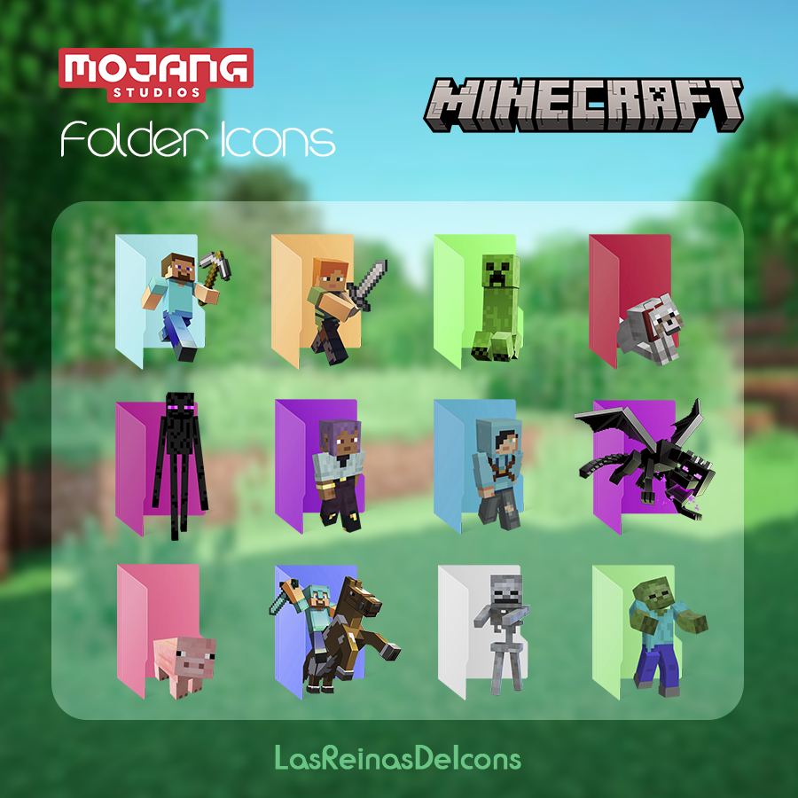 Minecraft Folder Icons by LasReinasDeIcons on DeviantArt