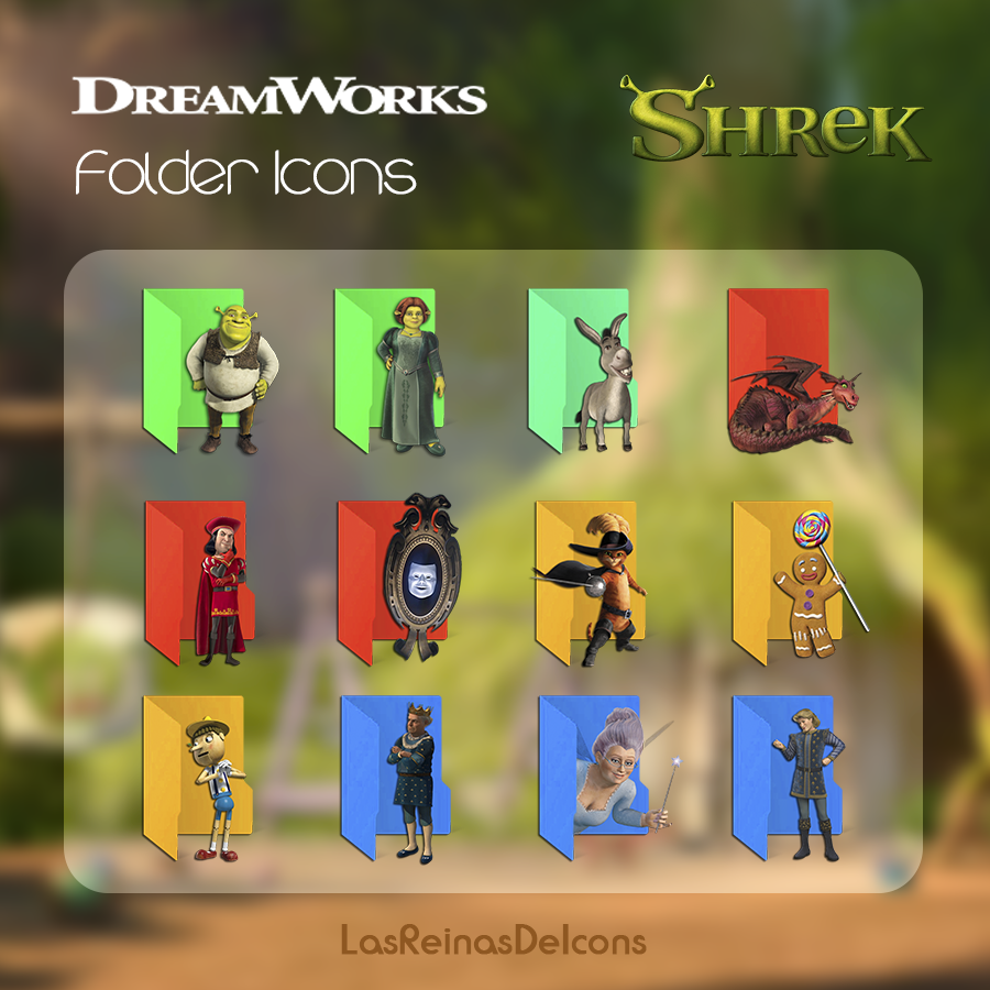 Shrek Folder Icons by LasReinasDeIcons on DeviantArt