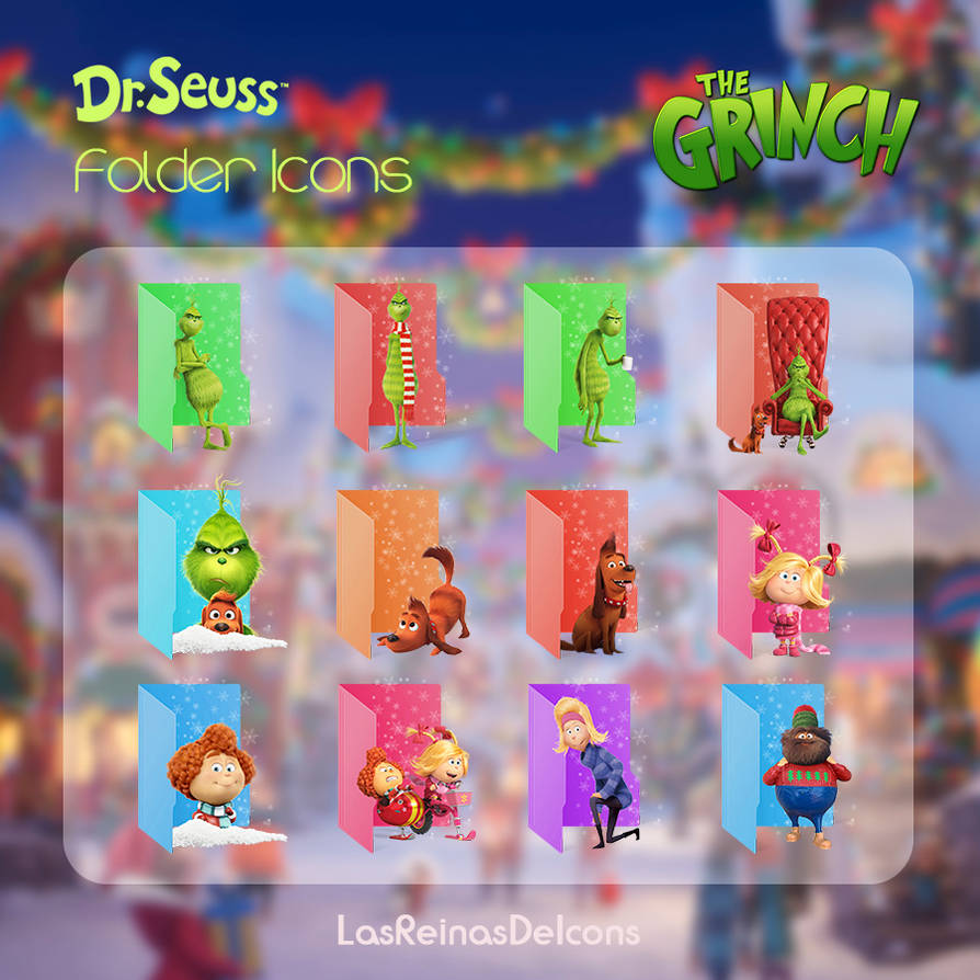 The Grinch Folder Icons by LasReinasDeIcons on DeviantArt
