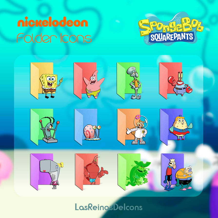 Spongebob Squarepants Folder Icons by LasReinasDeIcons on DeviantArt