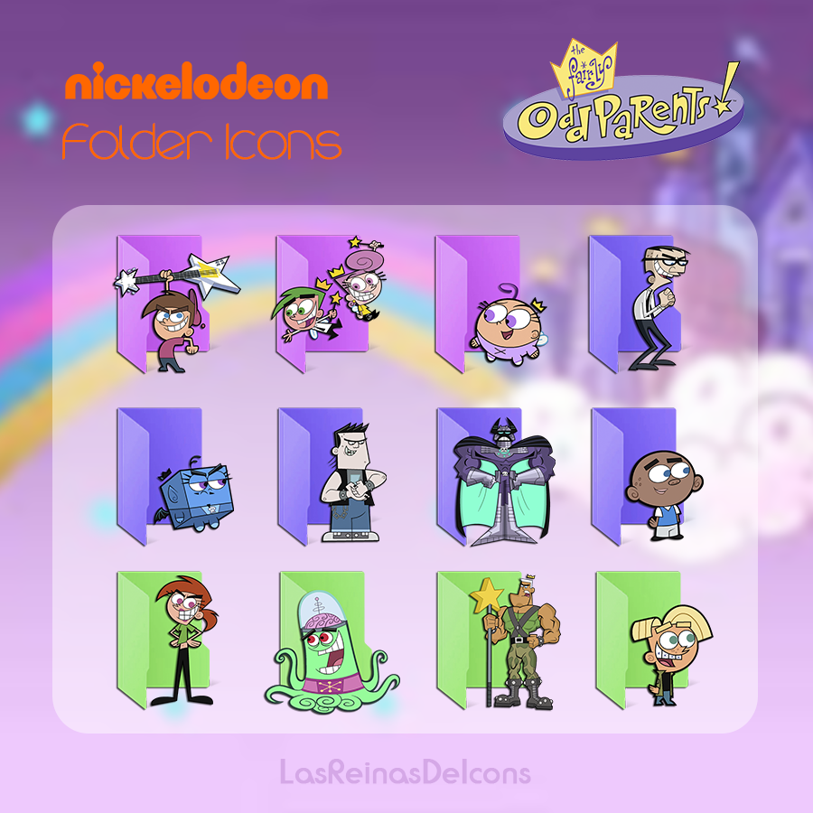 The Fairly Odd Parents Folder Icons by LasReinasDeIcons on DeviantArt