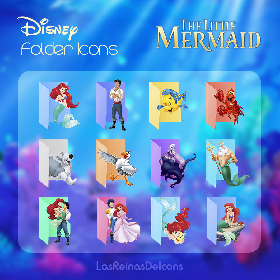 The Little Mermaid Folder Icons by LasReinasDeIcons on DeviantArt