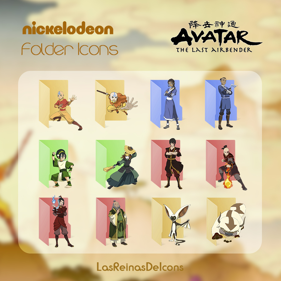 Avatar: The Last Airbender Folder Icons by LasReinasDeIcons on DeviantArt