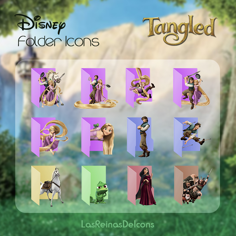 Tangled Folder Icons by LasReinasDeIcons on DeviantArt