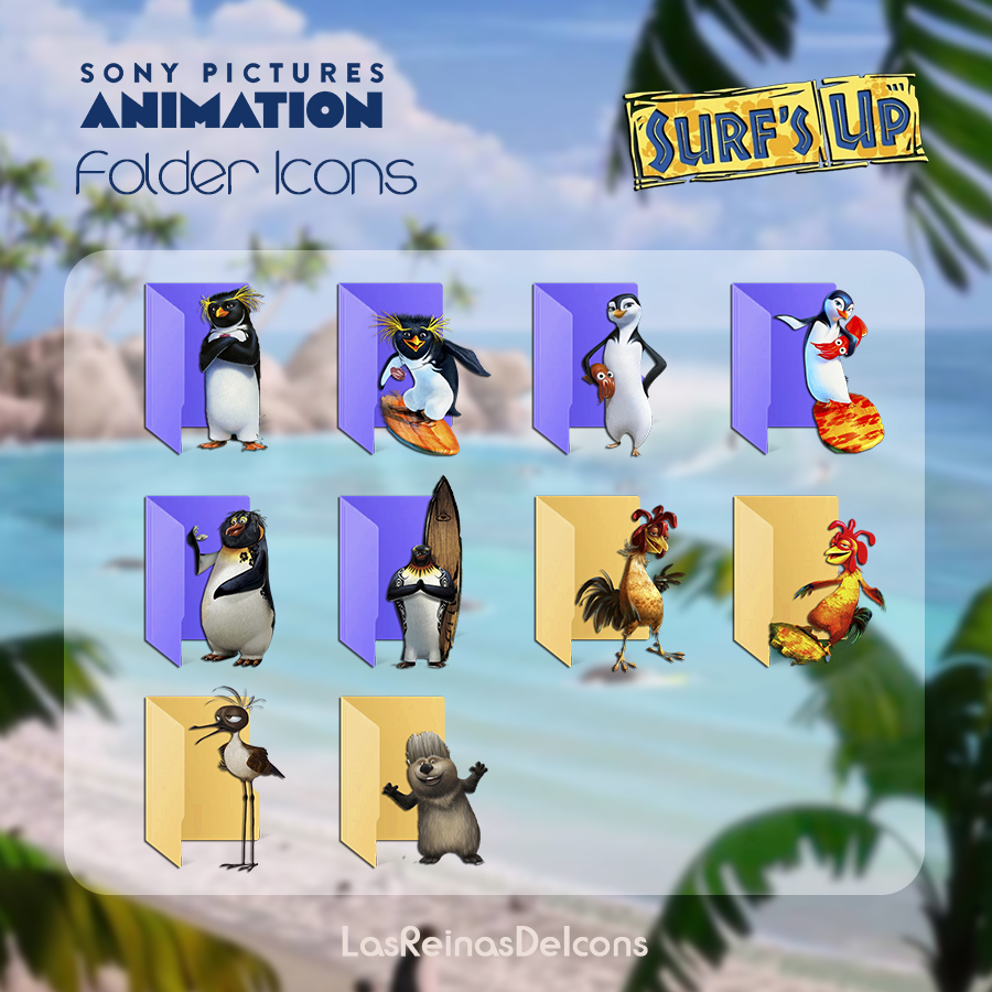 Surf's Up Folder Icons by LasReinasDeIcons on DeviantArt
