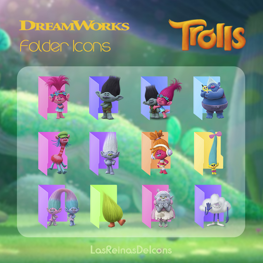 Trolls Folder Icons by LasReinasDeIcons on DeviantArt