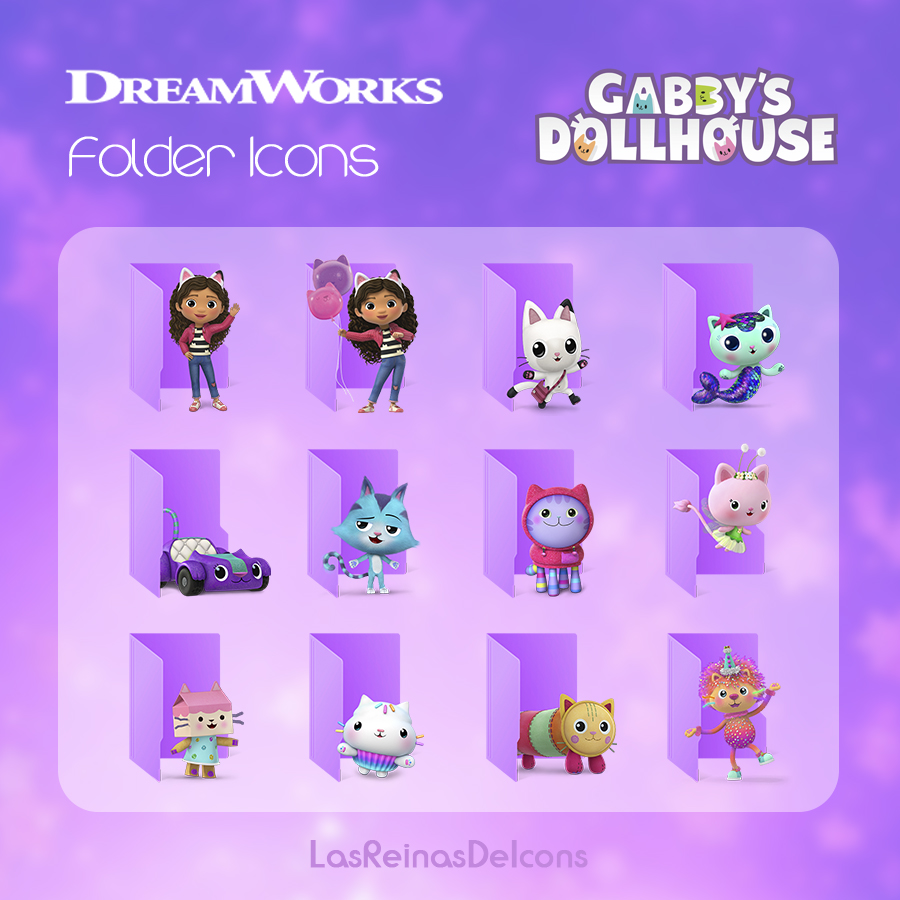 Gabby's Dollhouse Folder Icons by LasReinasDeIcons on DeviantArt