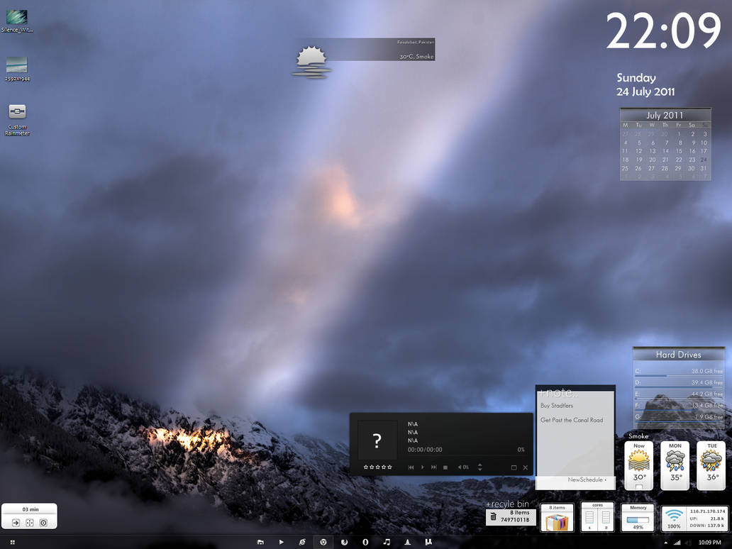 Custom Rainmeter Skin by maryfarrukh on DeviantArt