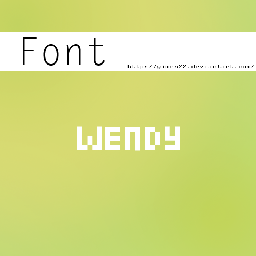 Font-Wendy by gimen22 on DeviantArt