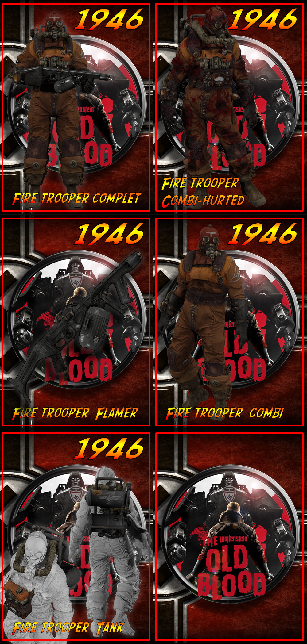 Fire trooper 1946 wolfenstein daz3d poserpro by jibicoco on DeviantArt