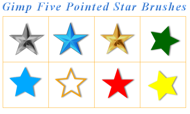 Gimp Five Pointed Star Brushes by Geosammy on DeviantArt