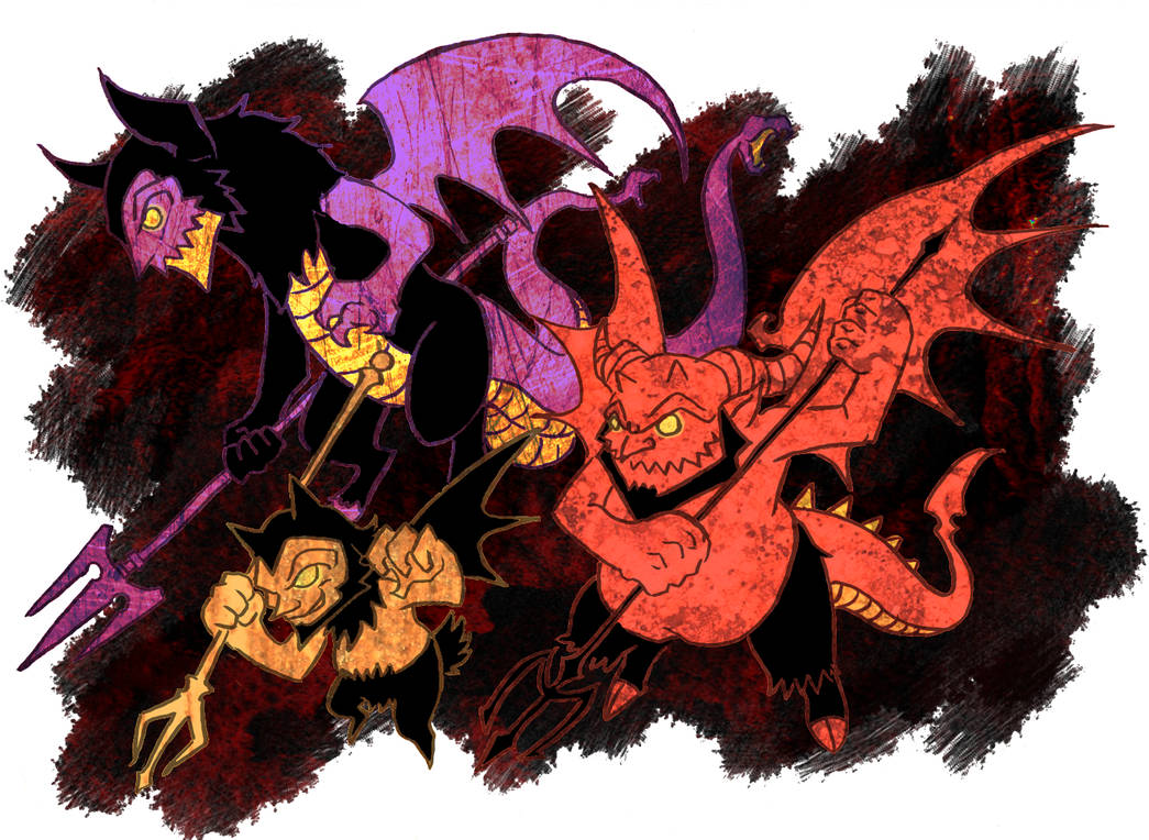 Three devils by Blue-Pineapple on DeviantArt