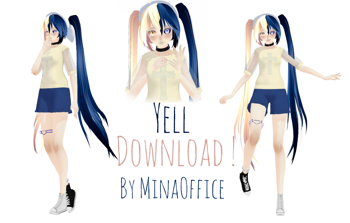 MMD Model Download - Yell by MinaOffice on DeviantArt