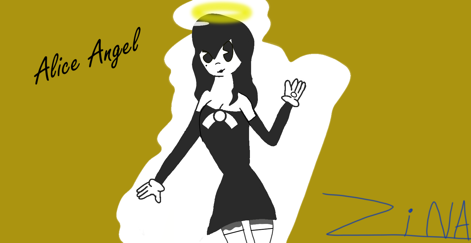 Alice Angel Drawing by ZinaZoroark on DeviantArt