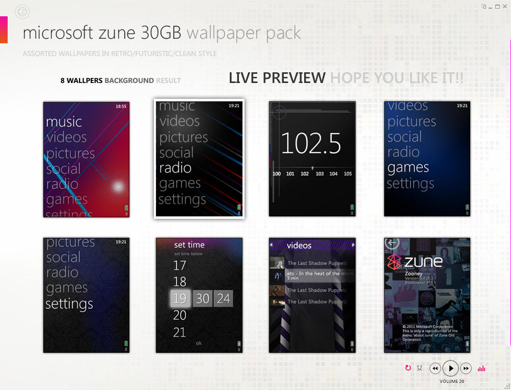 Microsoft Zune 30GB Wallpack by srjames on DeviantArt