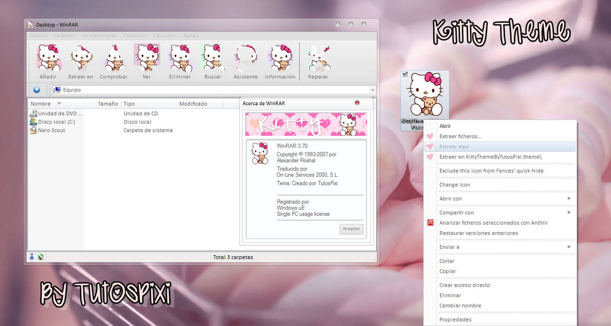 Tema Win Rar Kitty by TutosPixi on DeviantArt