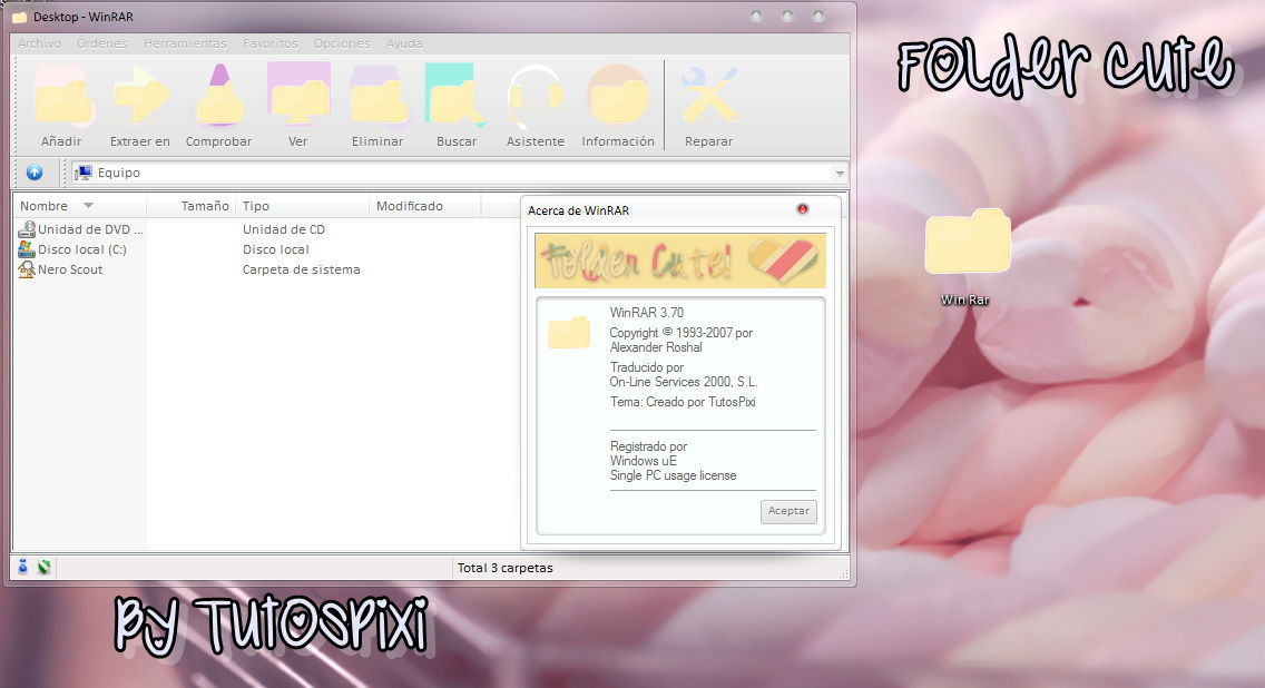 Tema Win Rar Folder Cute by TutosPixi on DeviantArt