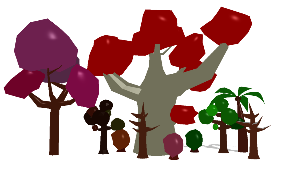 MMD Low Poly Tree Pack by AncientKyuubi on DeviantArt