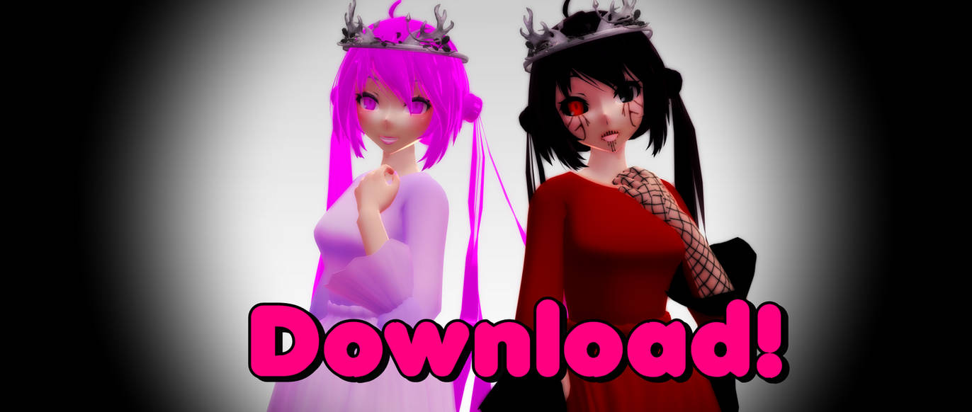 MMD TDA Queen Cute Miku and TDA Queen Gothic Miku! by Miku-Bugada on ...