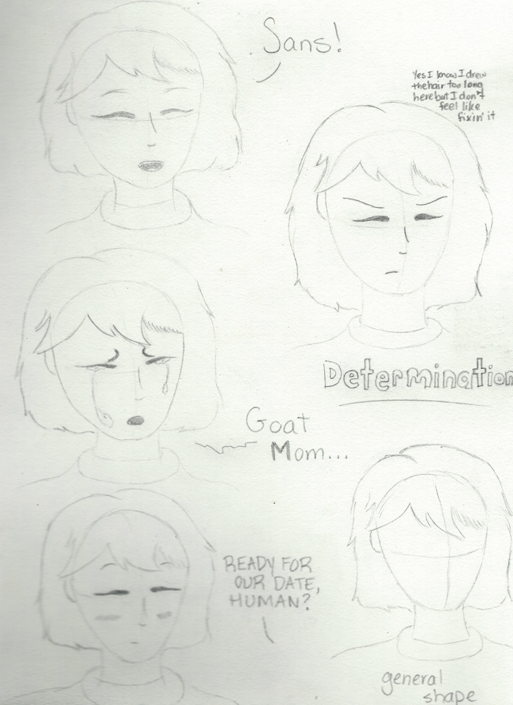 Frisk Face Sketches 1 by 70PercentFluffier on DeviantArt