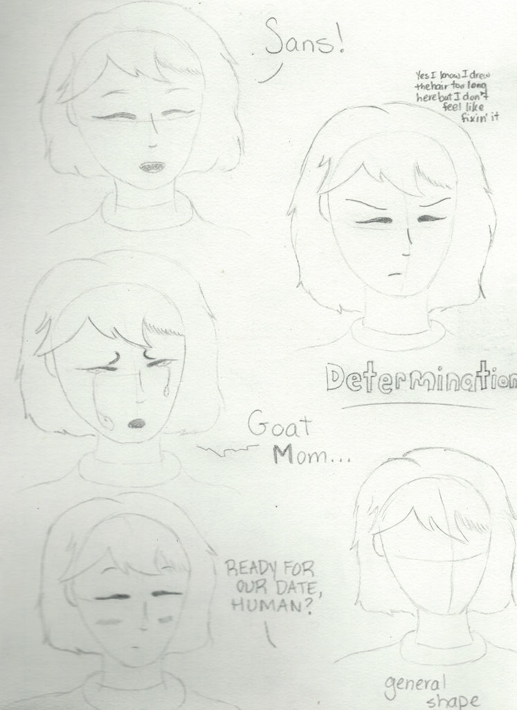 Frisk Face Sketches 1 by 70PercentFluffier on DeviantArt