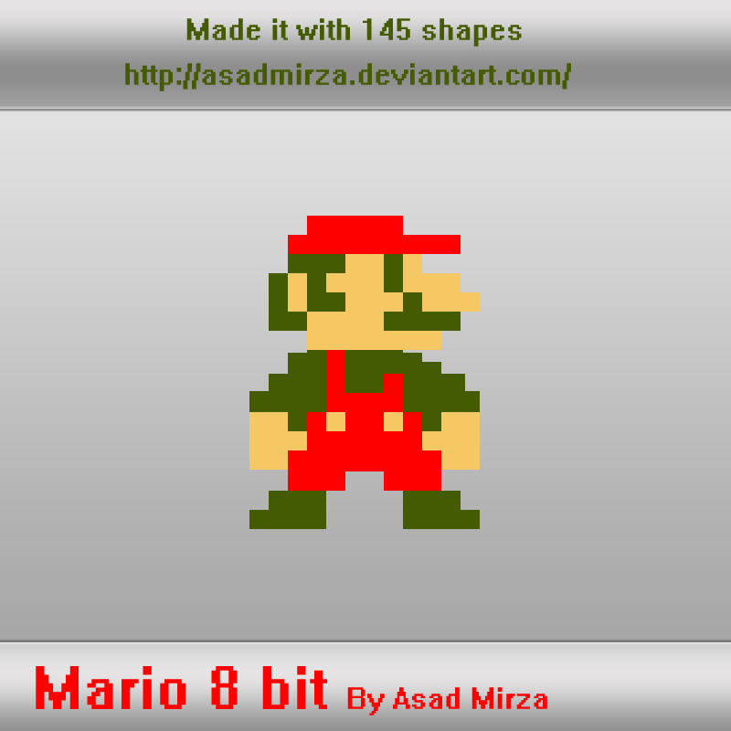 Mario 8 bit by AsadMirza on DeviantArt