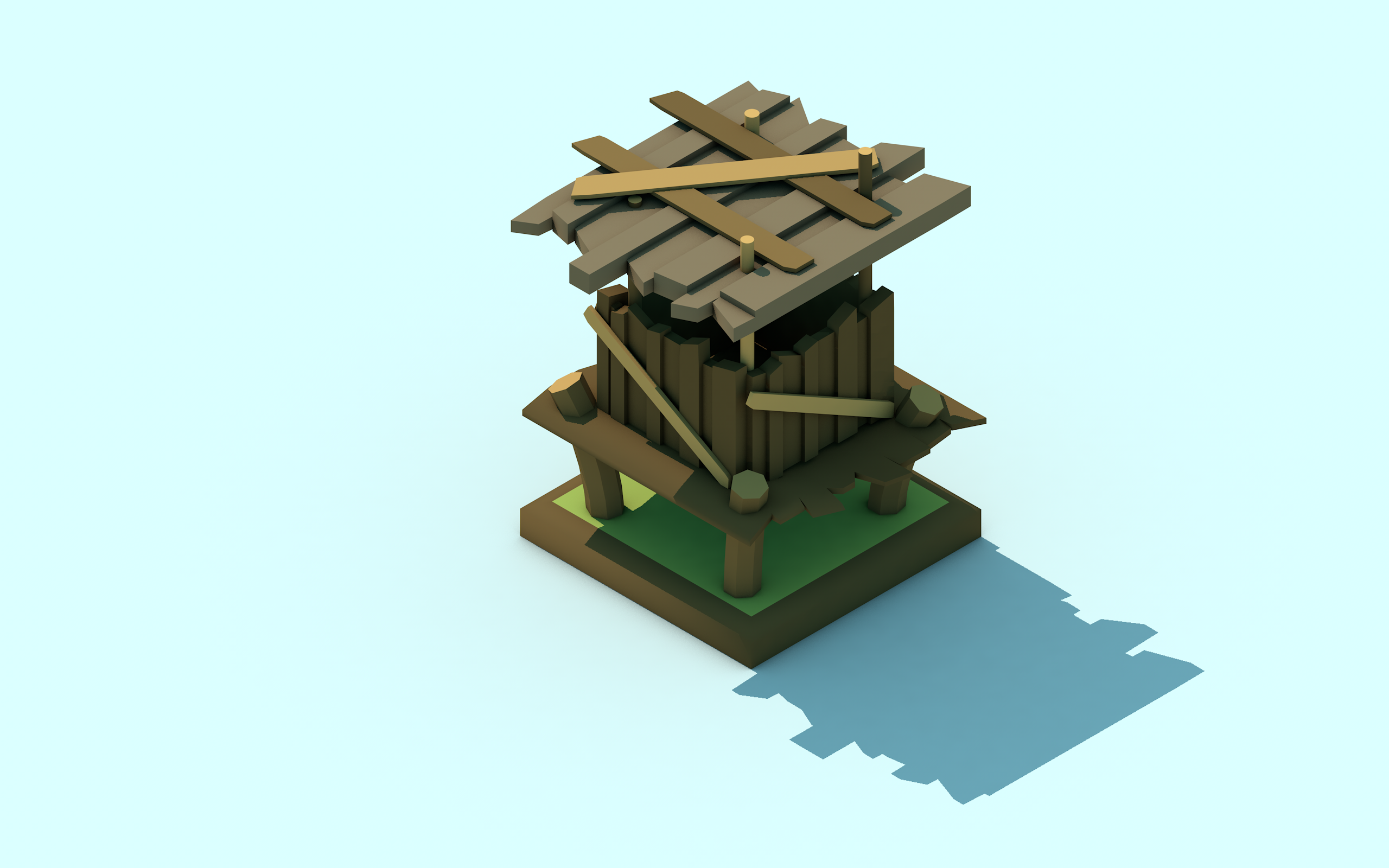 Low Poly Tower by LowWater on DeviantArt