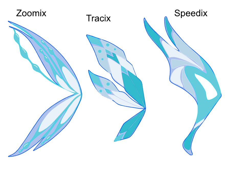 Princess Melanie: Zoomix, Tracix, Speedix wings by cinderburn on DeviantArt