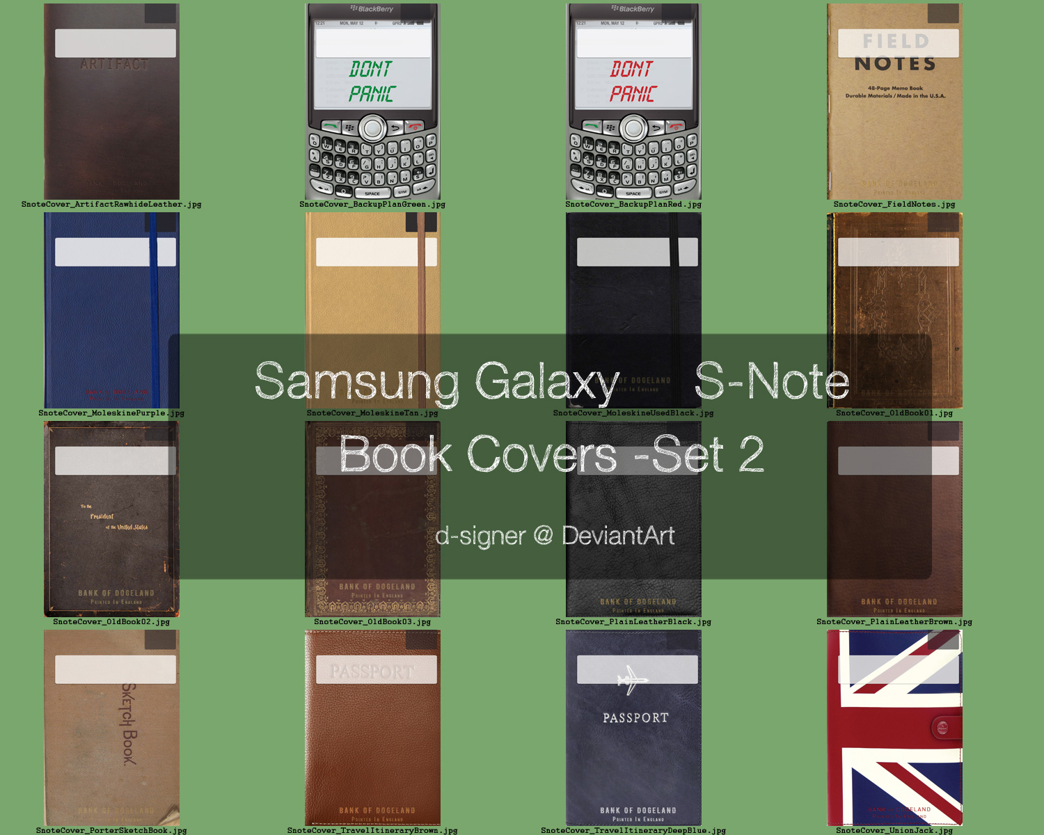 Custom Snote Book Covers - Set2 by d-signer on DeviantArt