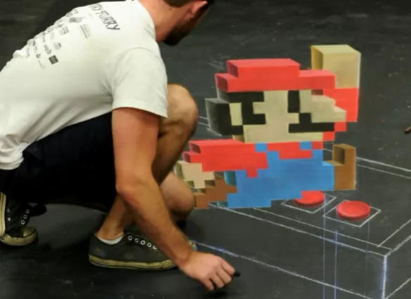 Super Mario - 3D Chalk Art (Time Lapse) by Ya1000CuE on DeviantArt