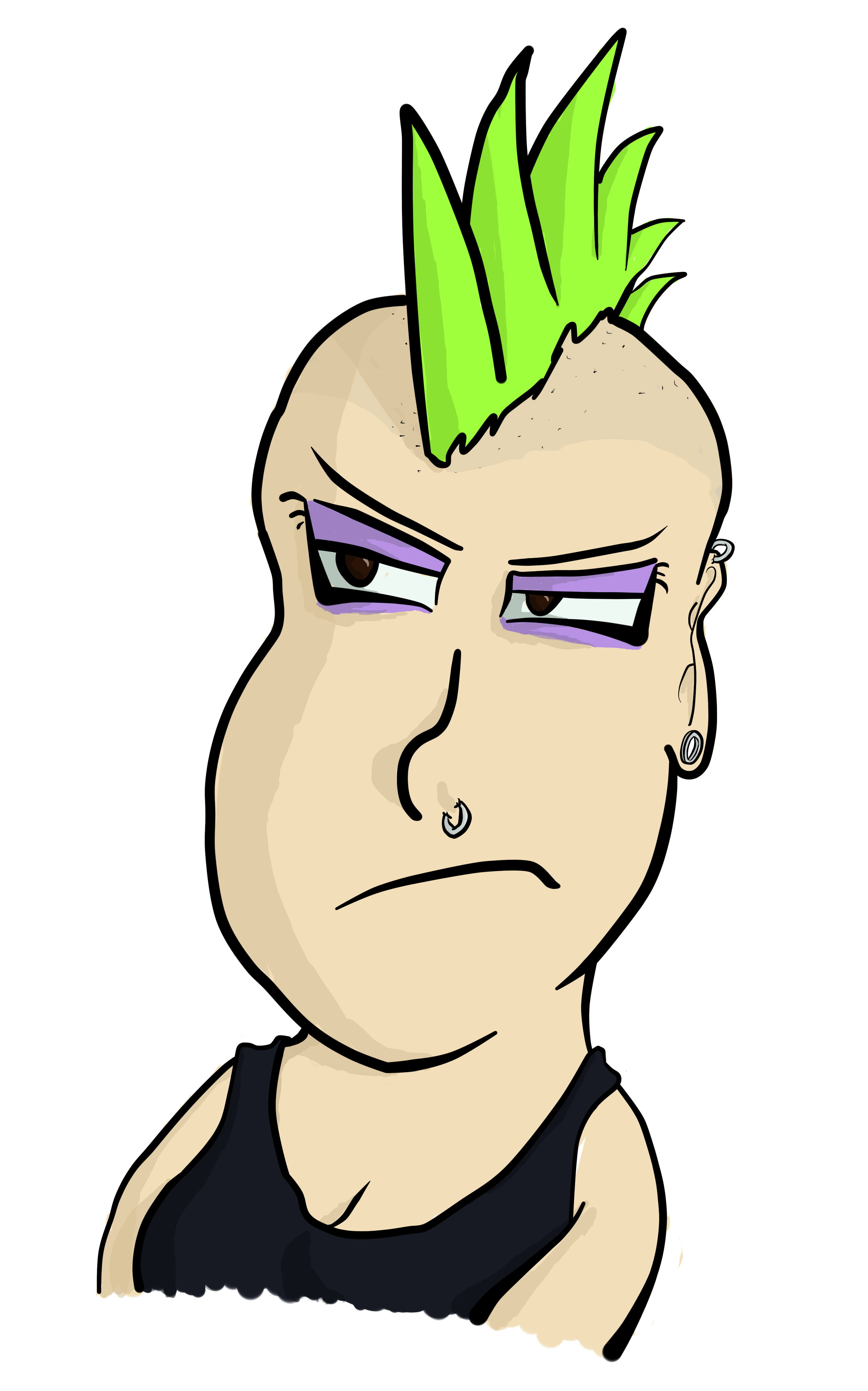 Cartoon Punk Rock Girl - Colored by Vigorousjammer on DeviantArt
