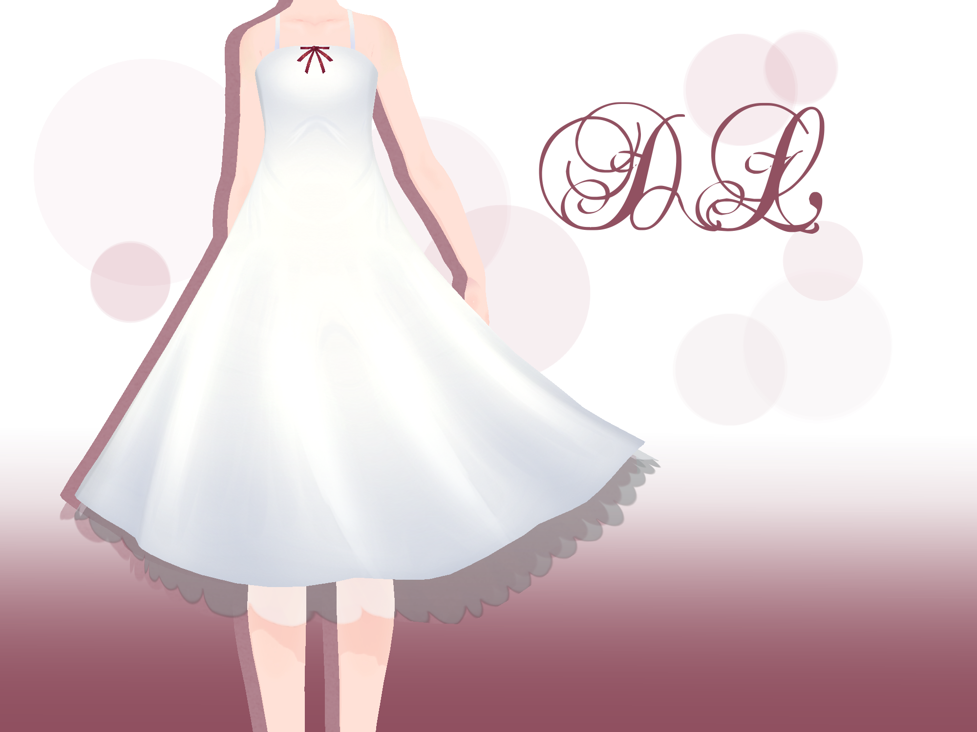 MMD - White one piece Dress DOWNLOD ::. by AneCoco on DeviantArt