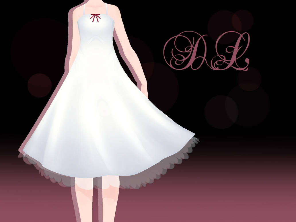 MMD - White one piece Dress DOWNLOD ::. by AneCoco on DeviantArt