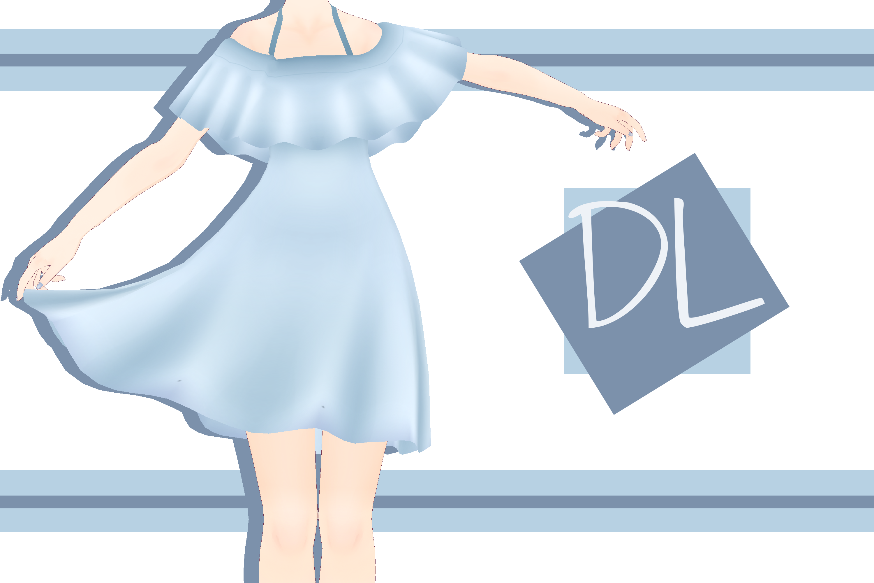 MMD - Off Shoulder Sundress Download ::. by AneCoco on DeviantArt