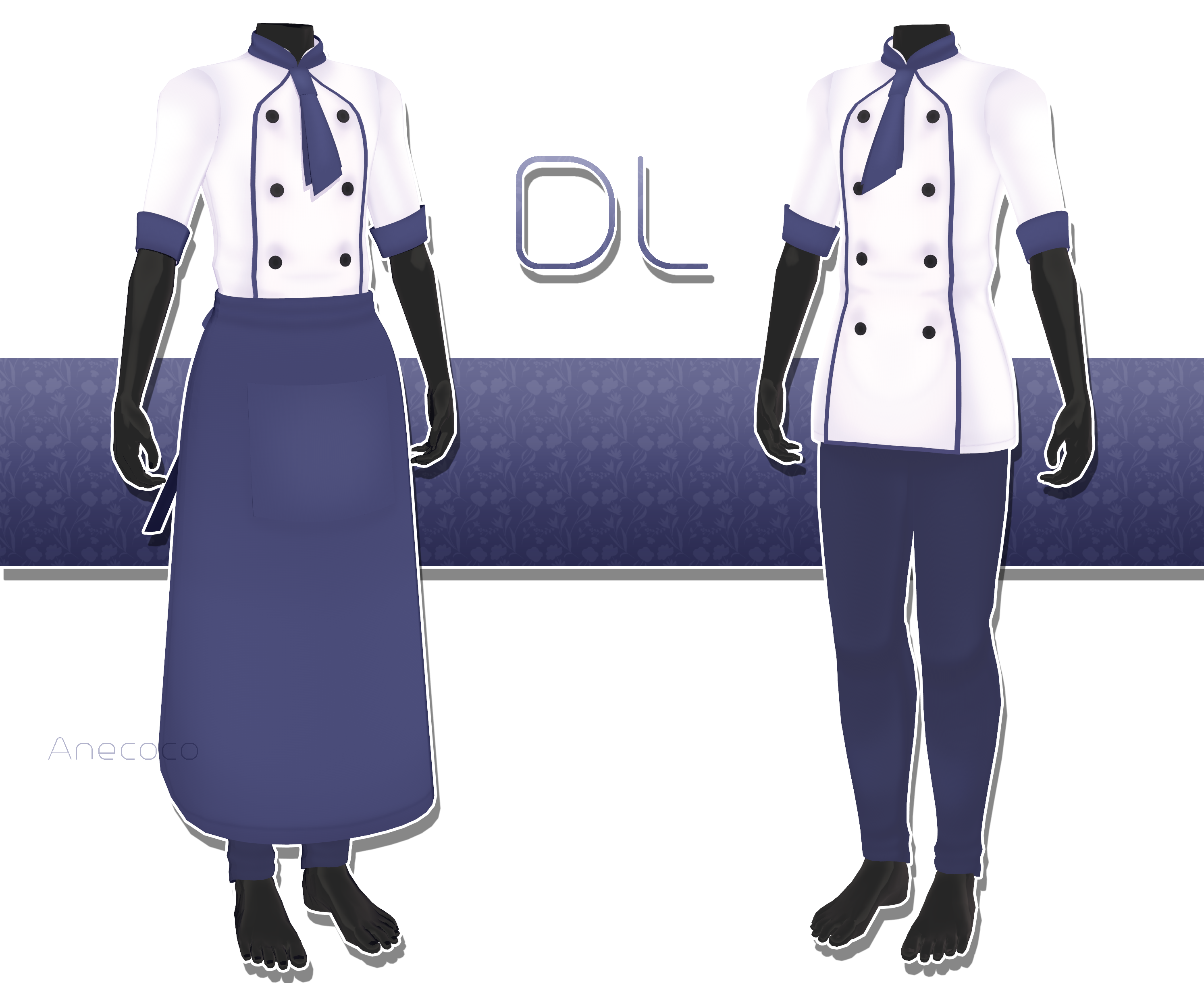 MMD - Chef outfit DOWNLOAD ::. by AneCoco on DeviantArt