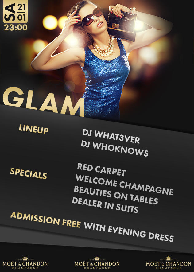 GLAM - High Class Night / Free Flyer Template by ideadrops on DeviantArt