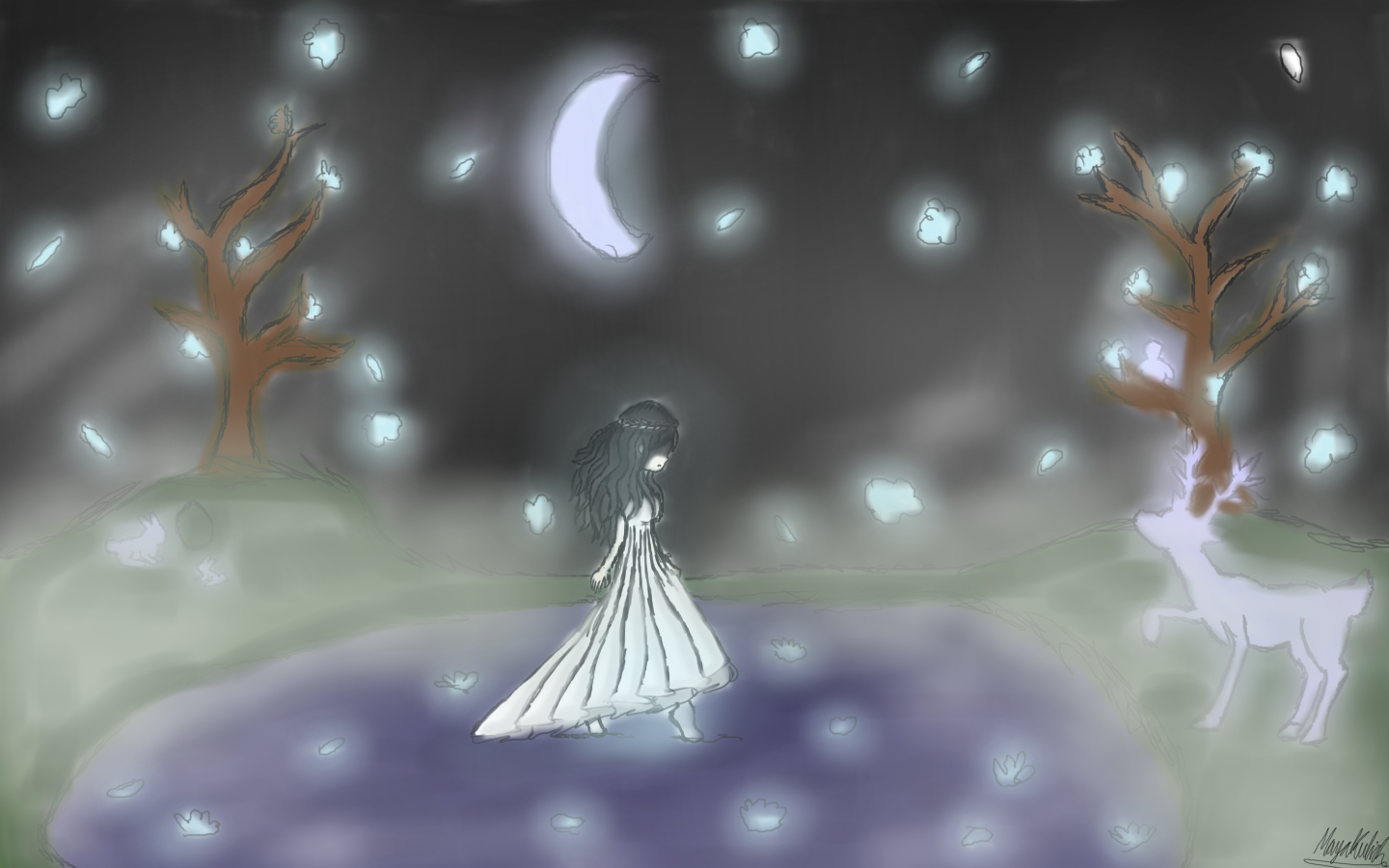 Ghostly Girl On Lake by YandereHyenagirl on DeviantArt