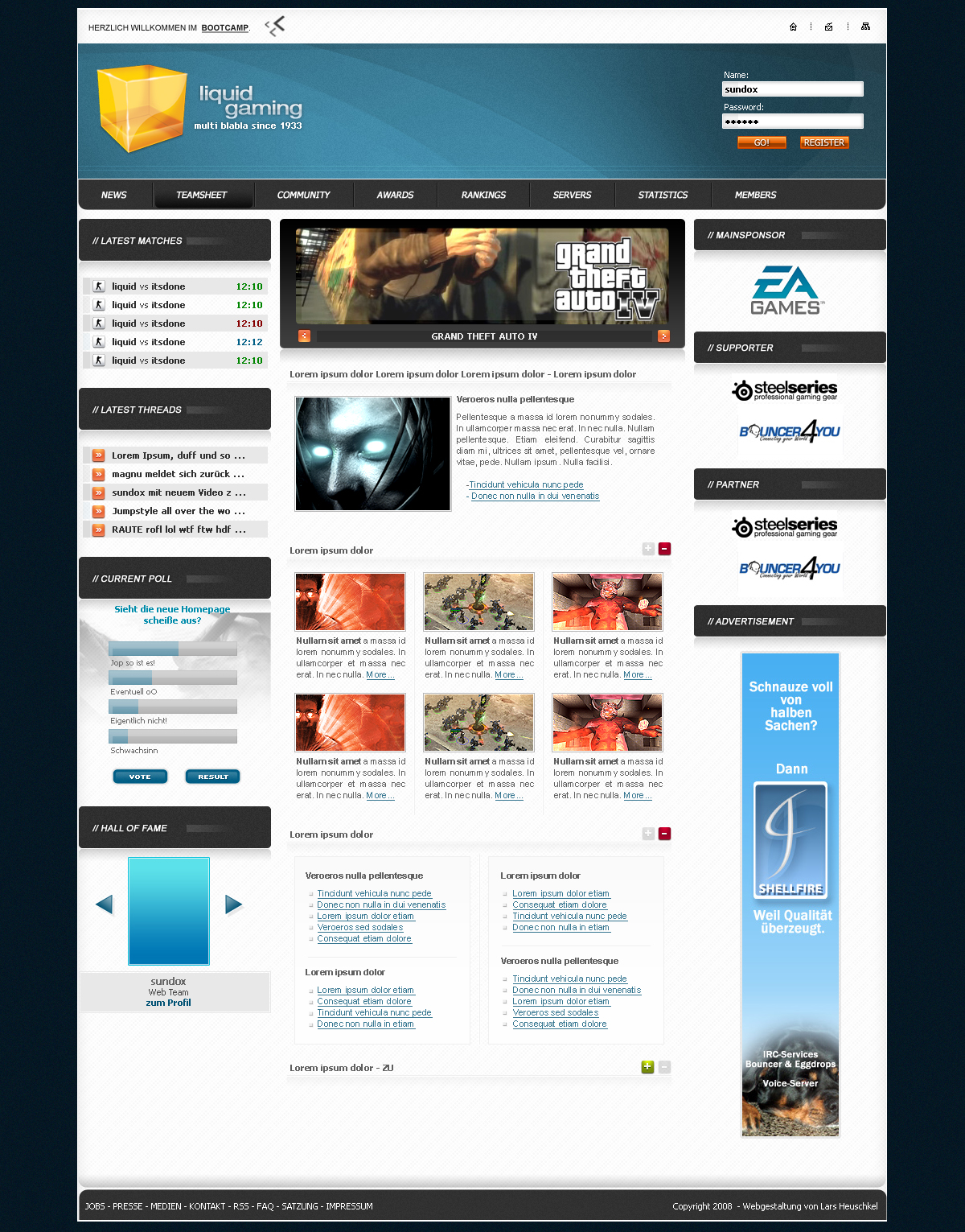 Template: Gaming by sunDox on DeviantArt