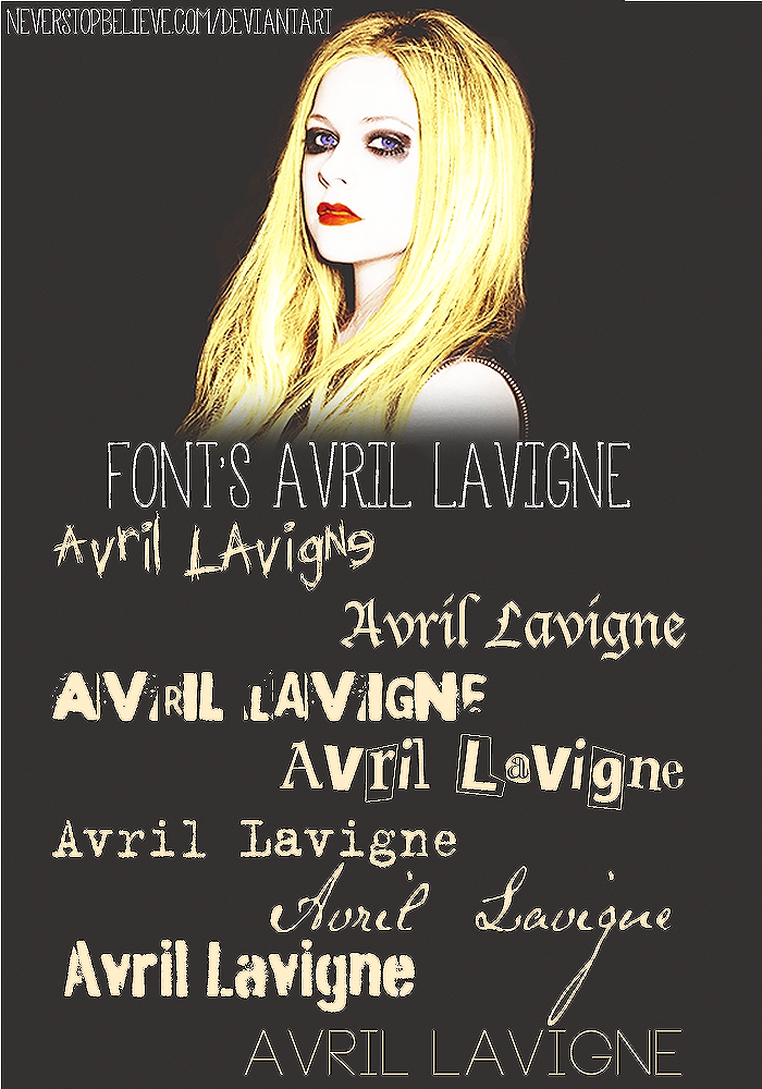 +Fonts Avril Lavigne by NeverStopBelieve on DeviantArt