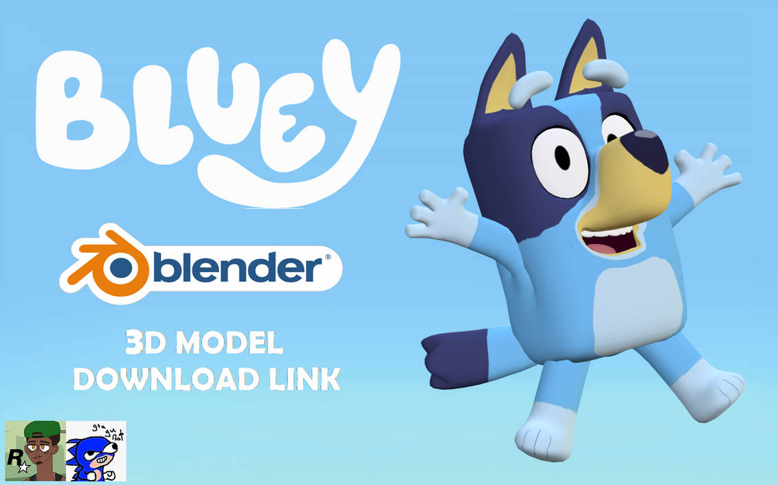 Bluey Bluey Heeler 3D Model Download by SpideyGta101 on DeviantArt