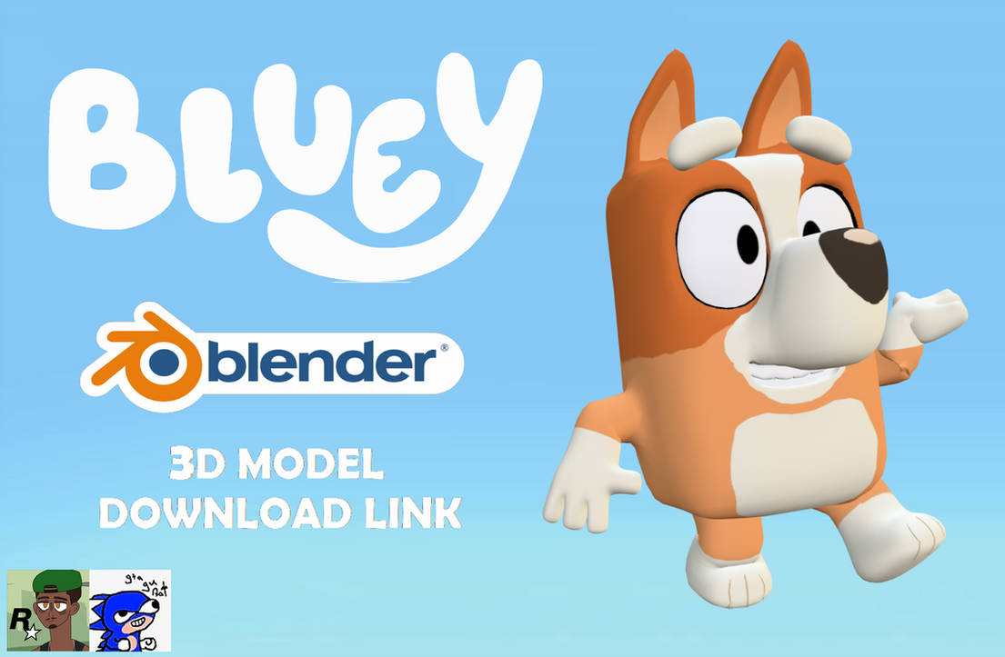Bluey Bingo Heeler 3D Model Download by SpideyGta101 on DeviantArt
