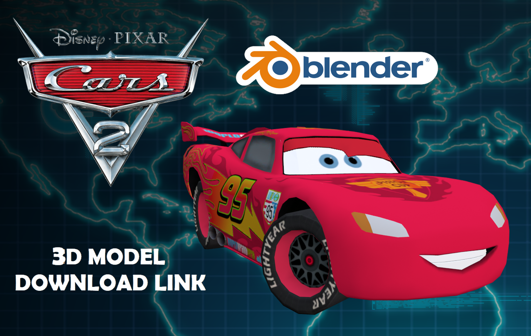 Cars 2 Lightning Mcqueen 3D Model Download by SpideyGta101 on DeviantArt