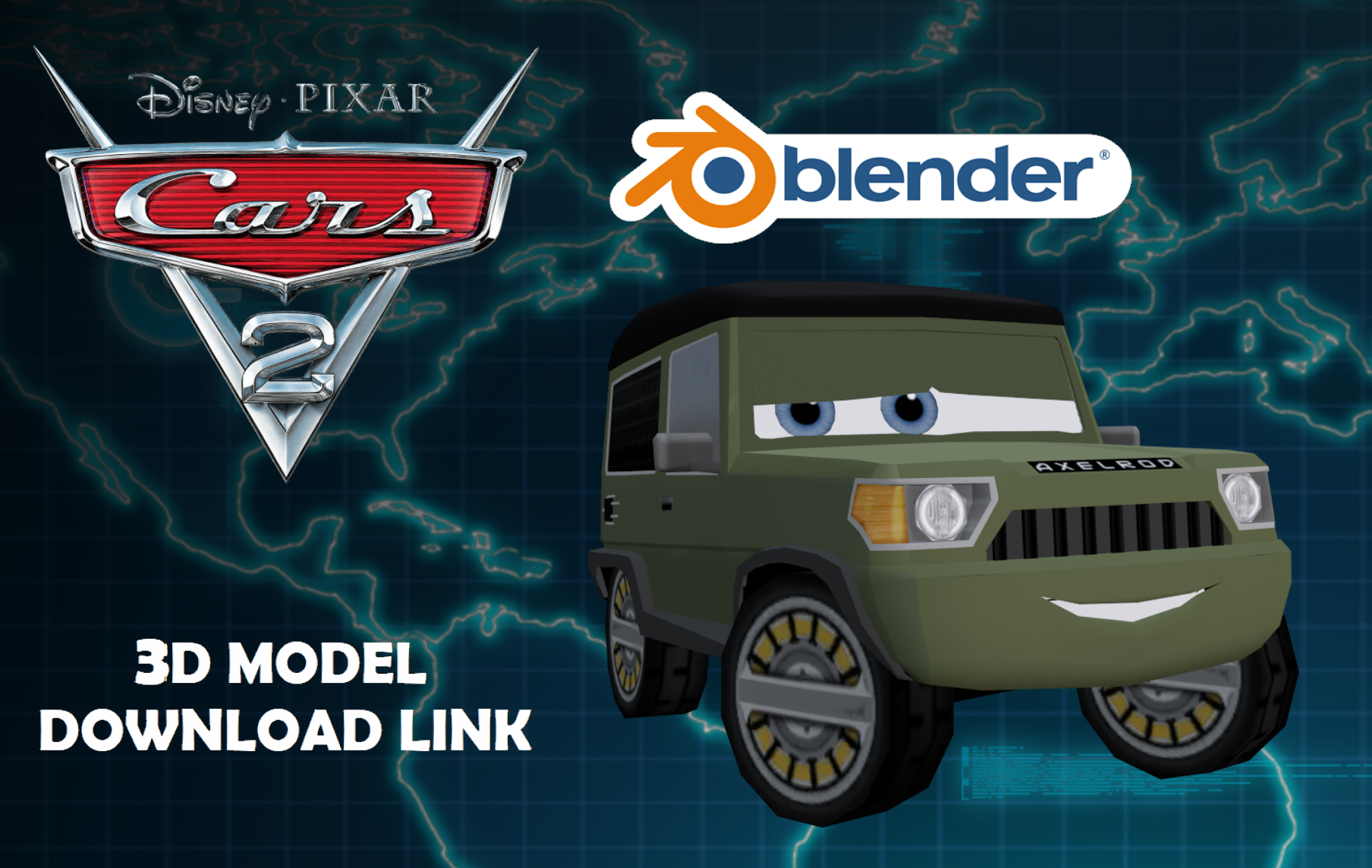 Cars 2 Miles Axlerod 3D Model Download by SpideyGta101 on DeviantArt